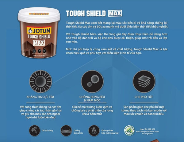 Sơn ngoại thất Jotun Tough Shield Max - Đại Lý Jotun Bảo Anh