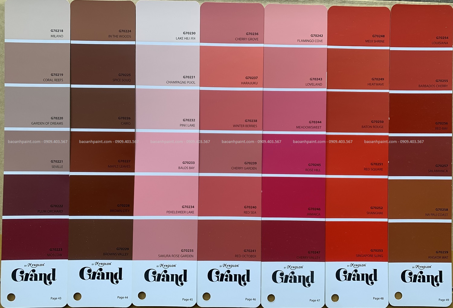 Tổng hợp bảng màu sơn Mykolor được yêu thích nhất | Mykolor Bảo Anh